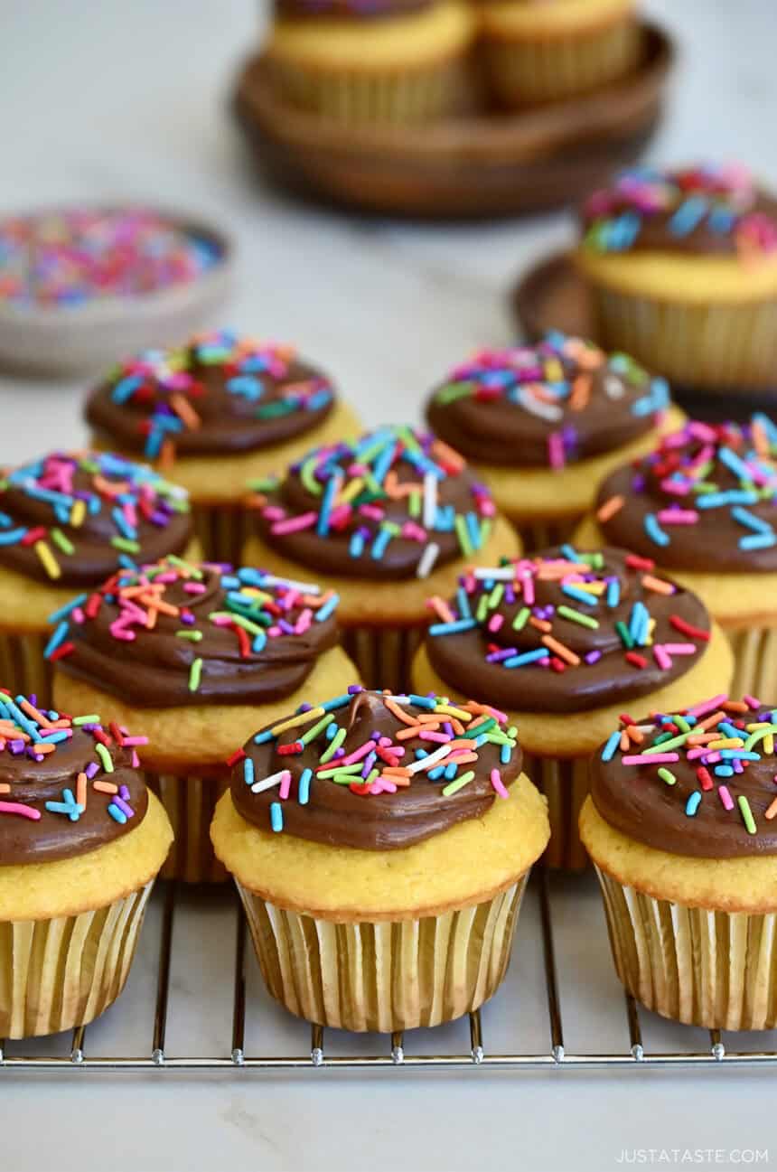 Vanilla Cake Mix Cupcakes - Just a Taste