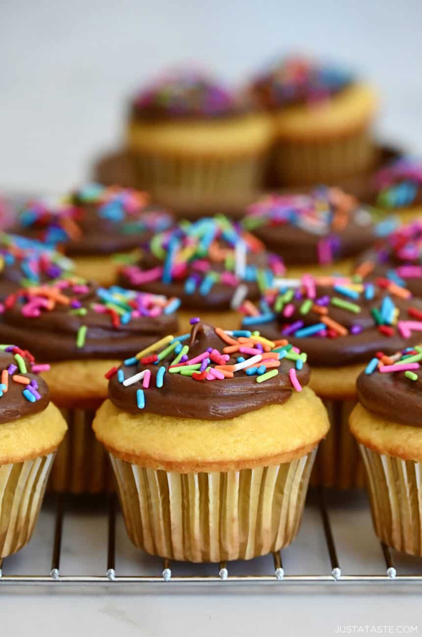 Vanilla Cake Mix Cupcakes - Just a Taste