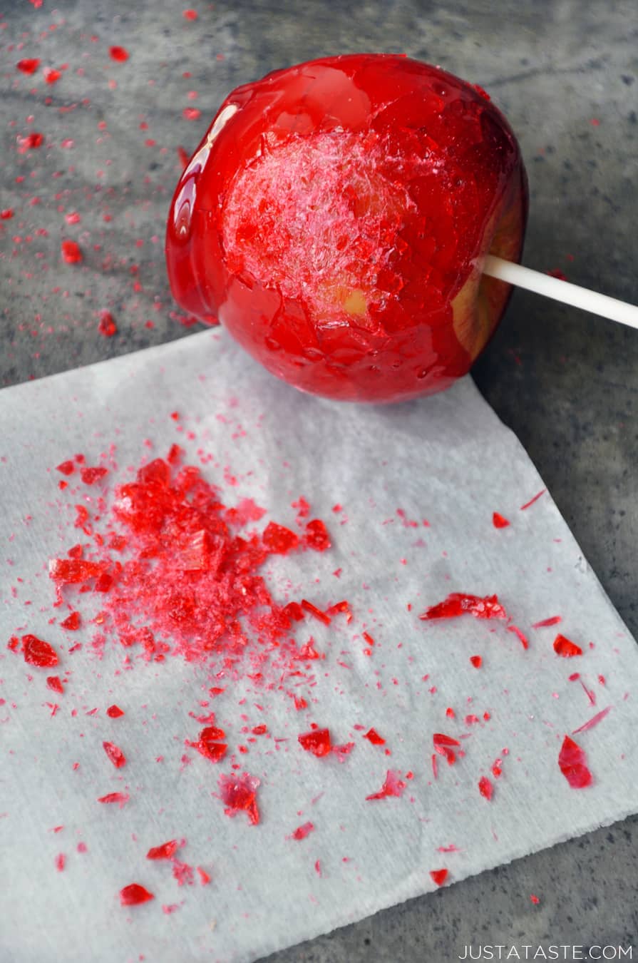 Easy Homemade Candy Apples - Just a Taste
