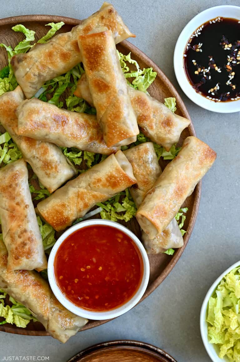 Crispy Baked Chicken Spring Rolls