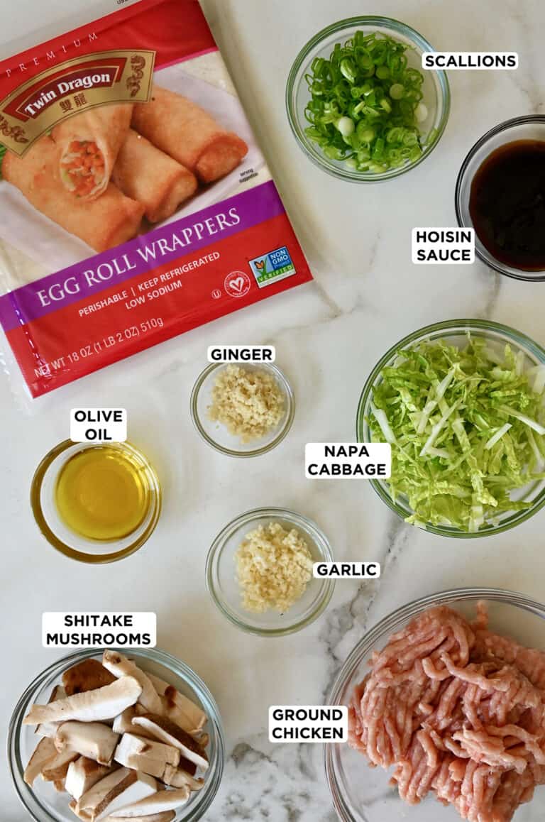 Crispy Baked Chicken Spring Rolls