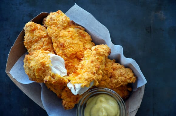 Baked Cheddar Dijon Chicken Tenders | Just a Taste