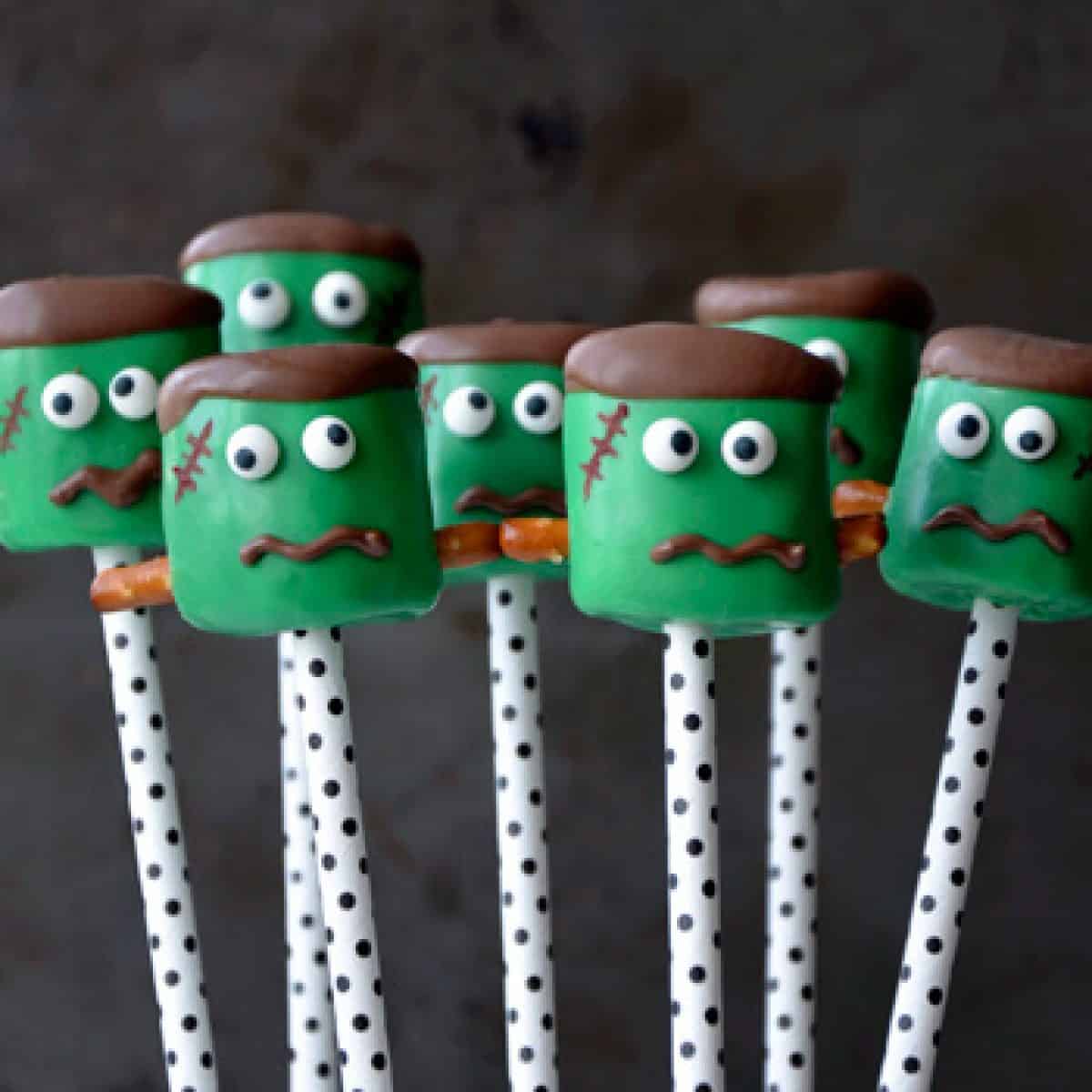Frankenstein Marshmallow Pops - Just a Taste