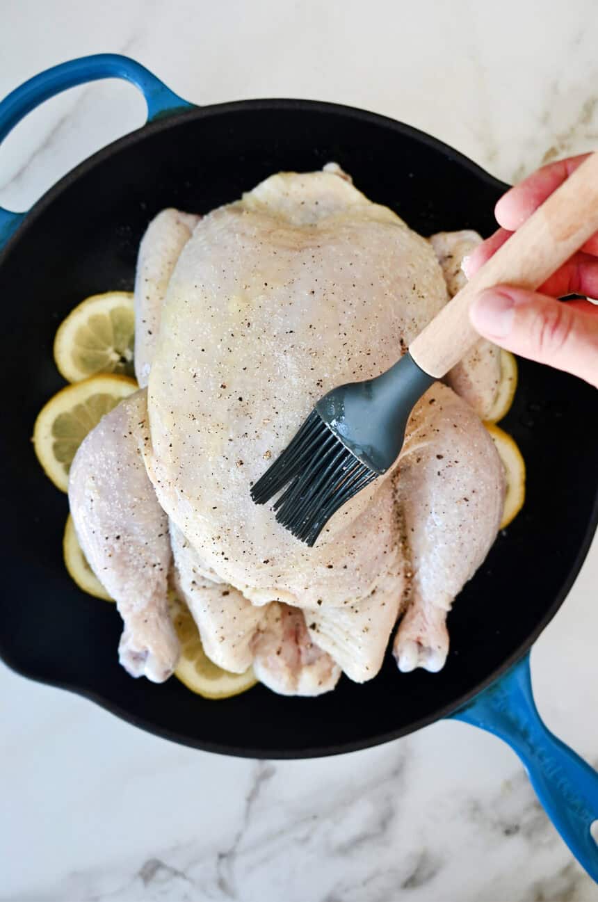 Simple Roast Chicken with Garlic and Lemon - Just a Taste