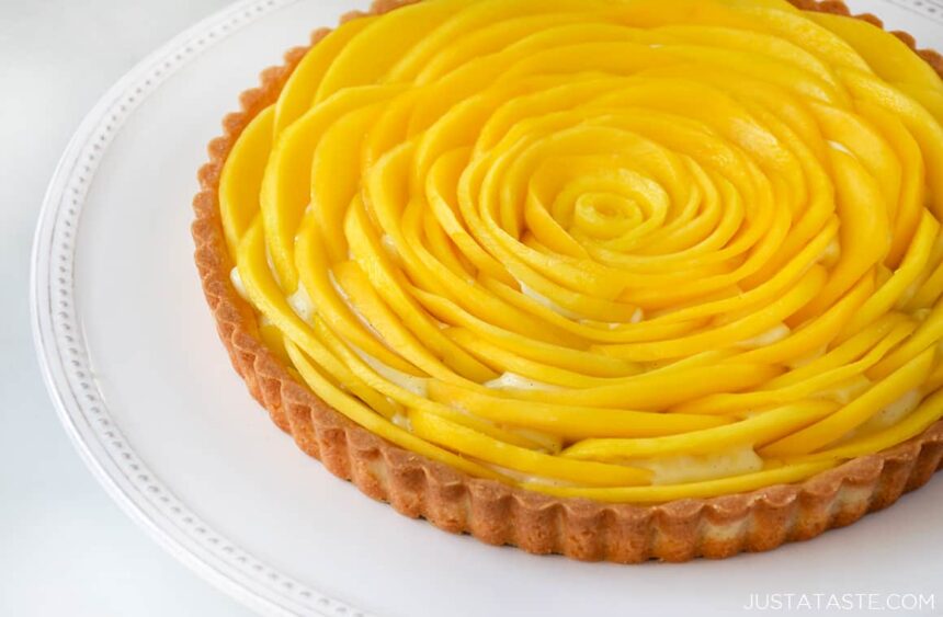 Mango Tart with Vanilla Bean Pastry Cream - Just a Taste