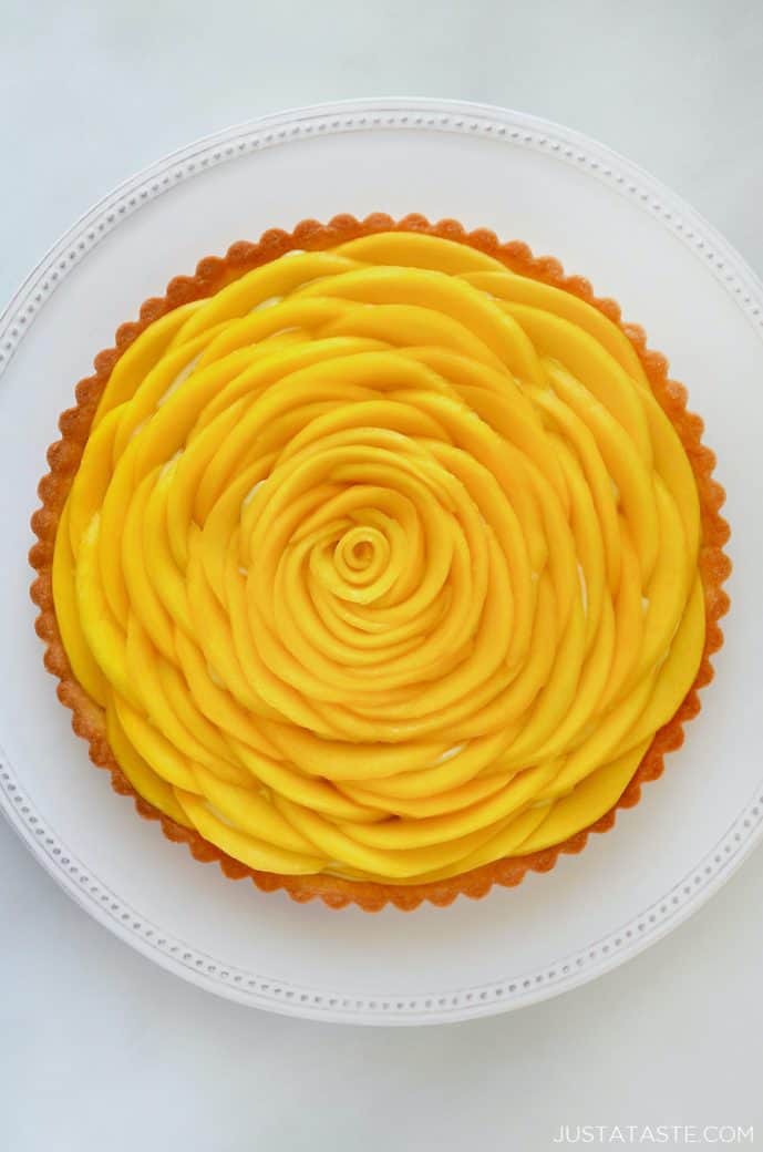 Mango Tart with Vanilla Bean Pastry Cream - Just a Taste