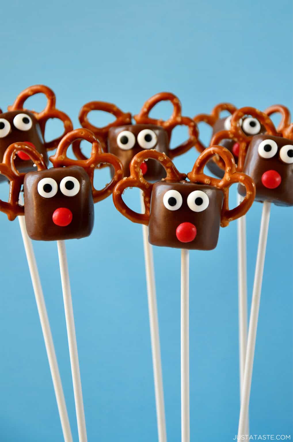 Chocolate Reindeer Marshmallow Pops - Just a Taste