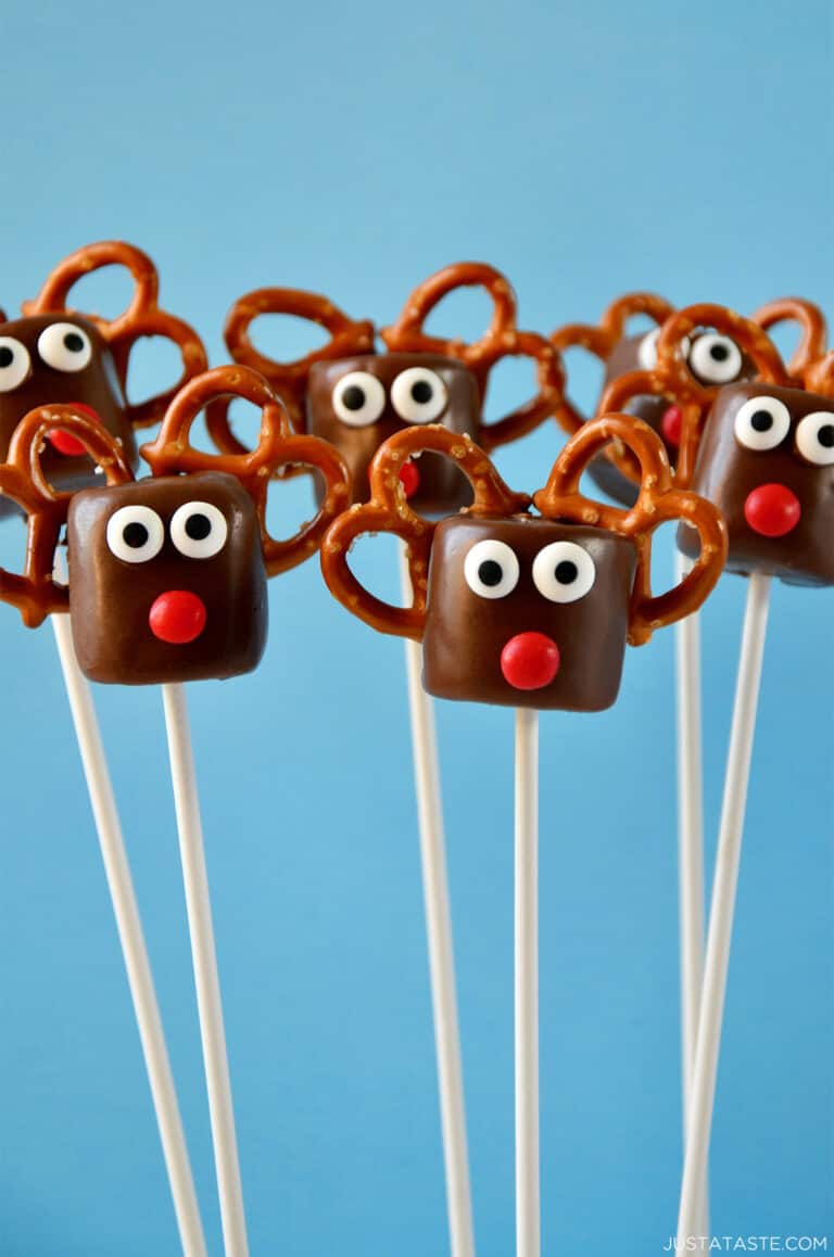 Chocolate Reindeer Marshmallow Pops - Just a Taste