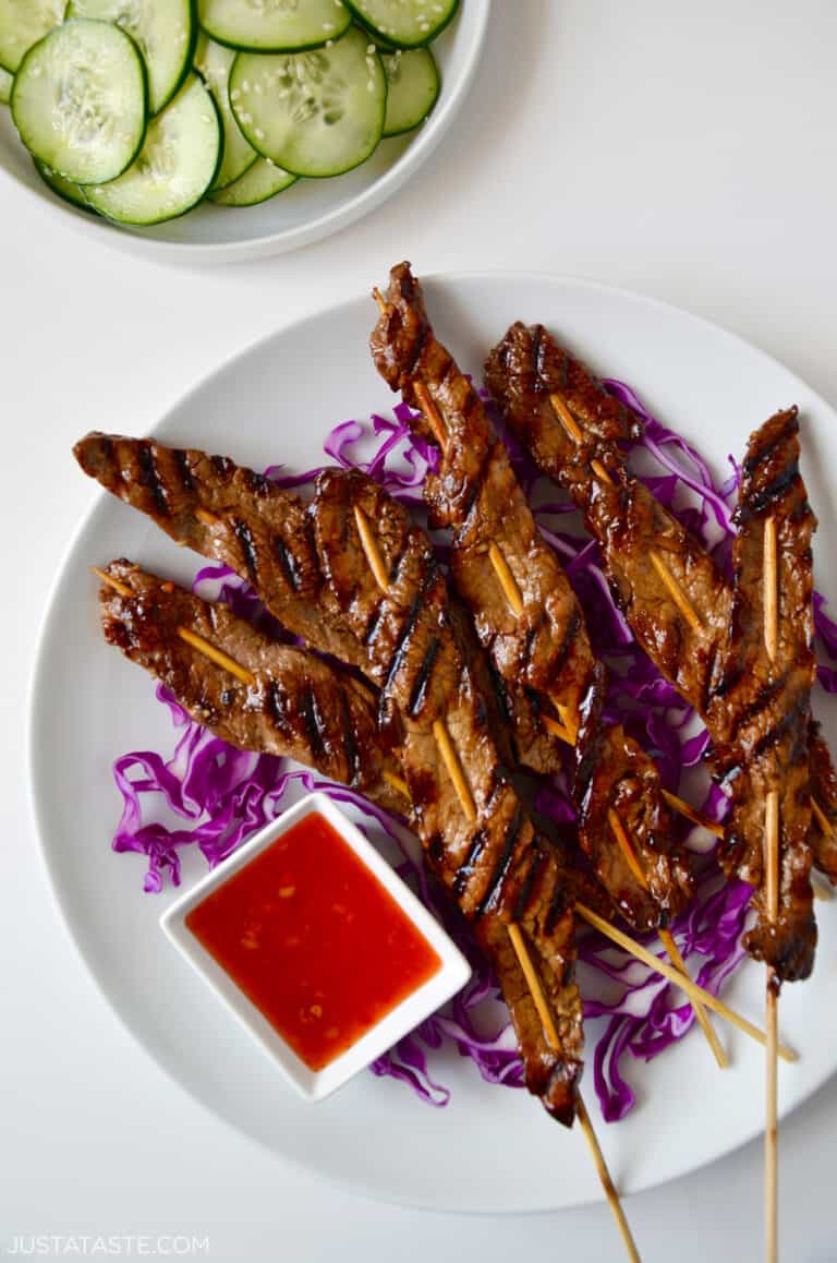 5-Ingredient Beef Satays - Just a Taste