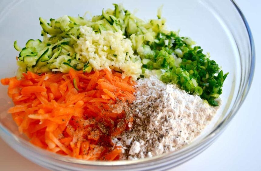 Quick and Crispy Vegetable Fritters - Just a Taste