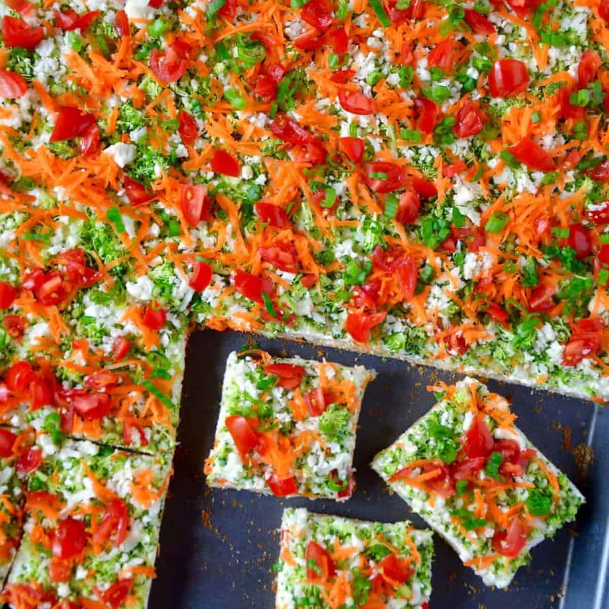Crescent Roll Veggie Bars - Just a Taste