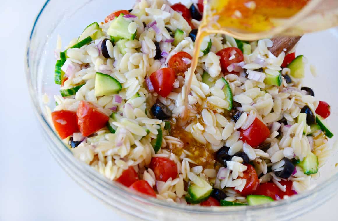 Greek Orzo Salad - Just a Taste