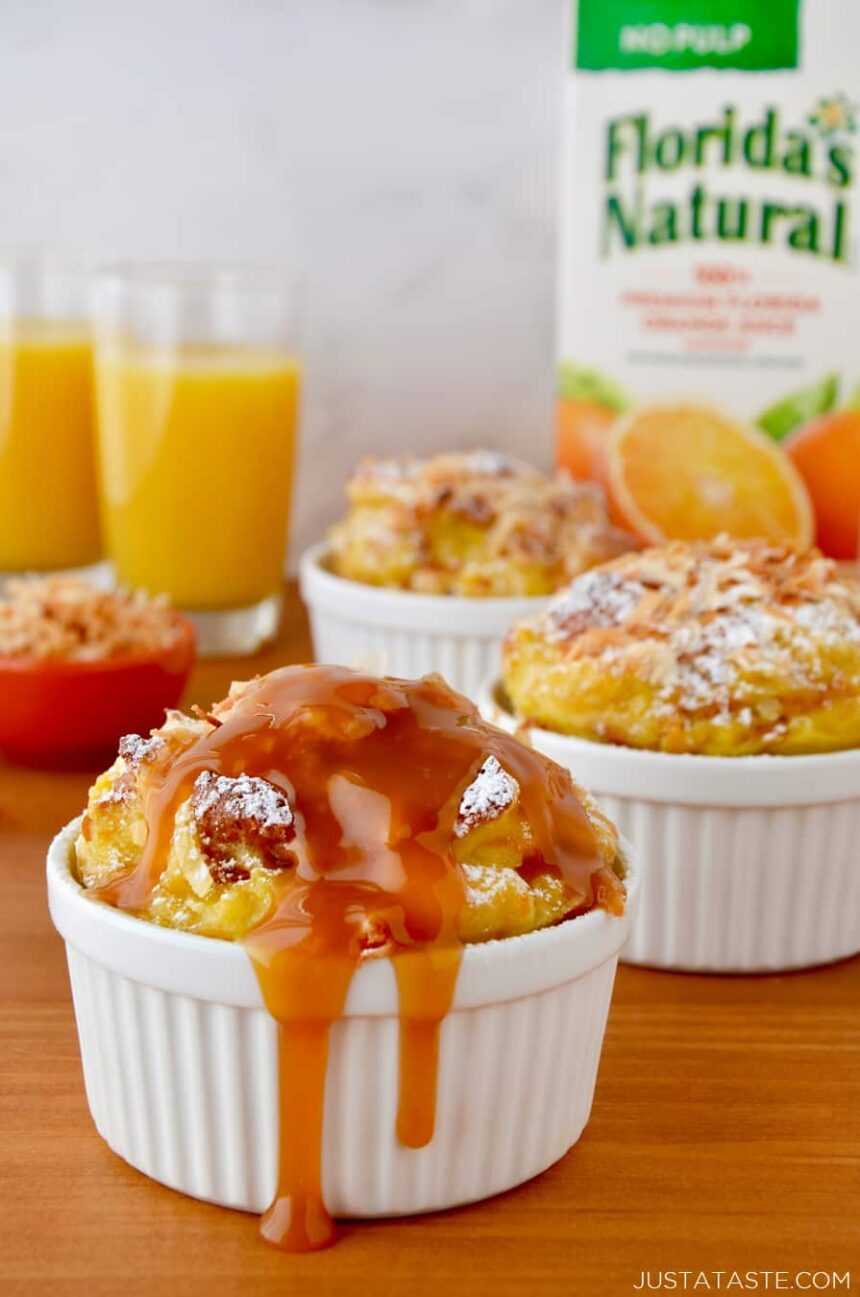 Tropical Brioche Bread Pudding - Just a Taste