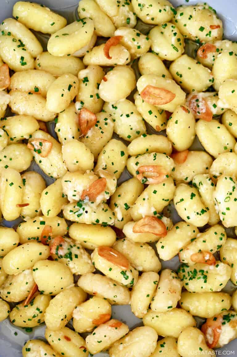 Quick Gnocchi with Crispy Garlic
