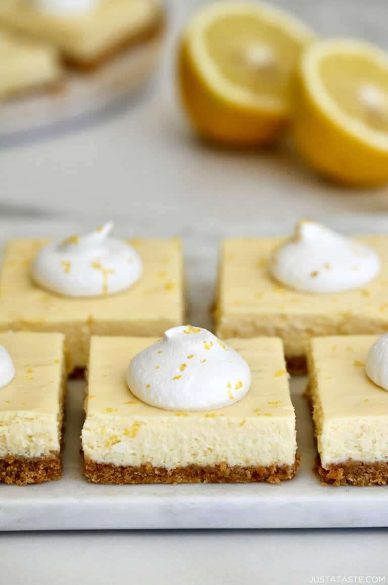 Easy Cheesecake Bars - Just a Taste