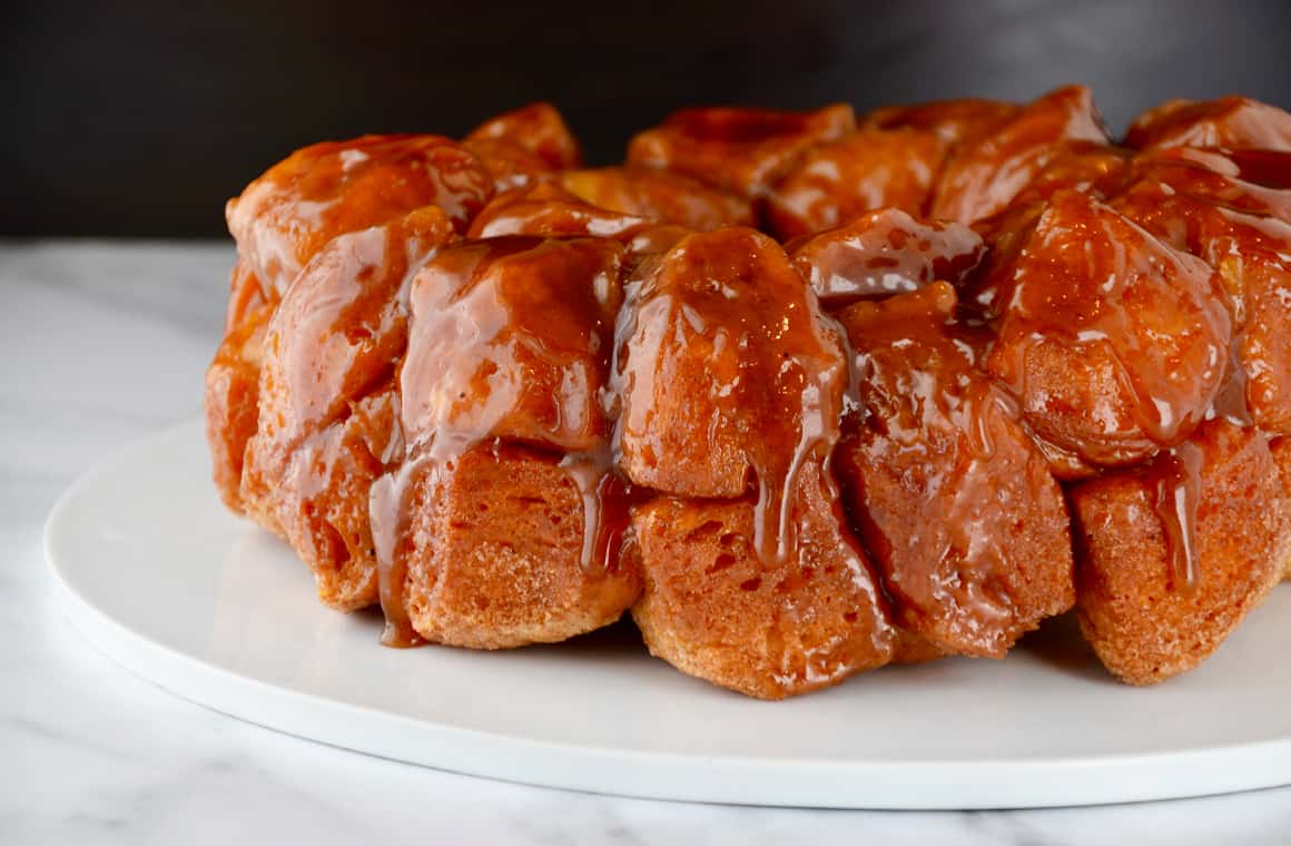 Monkey Bread with Cream Cheese Glaze - Just a Taste