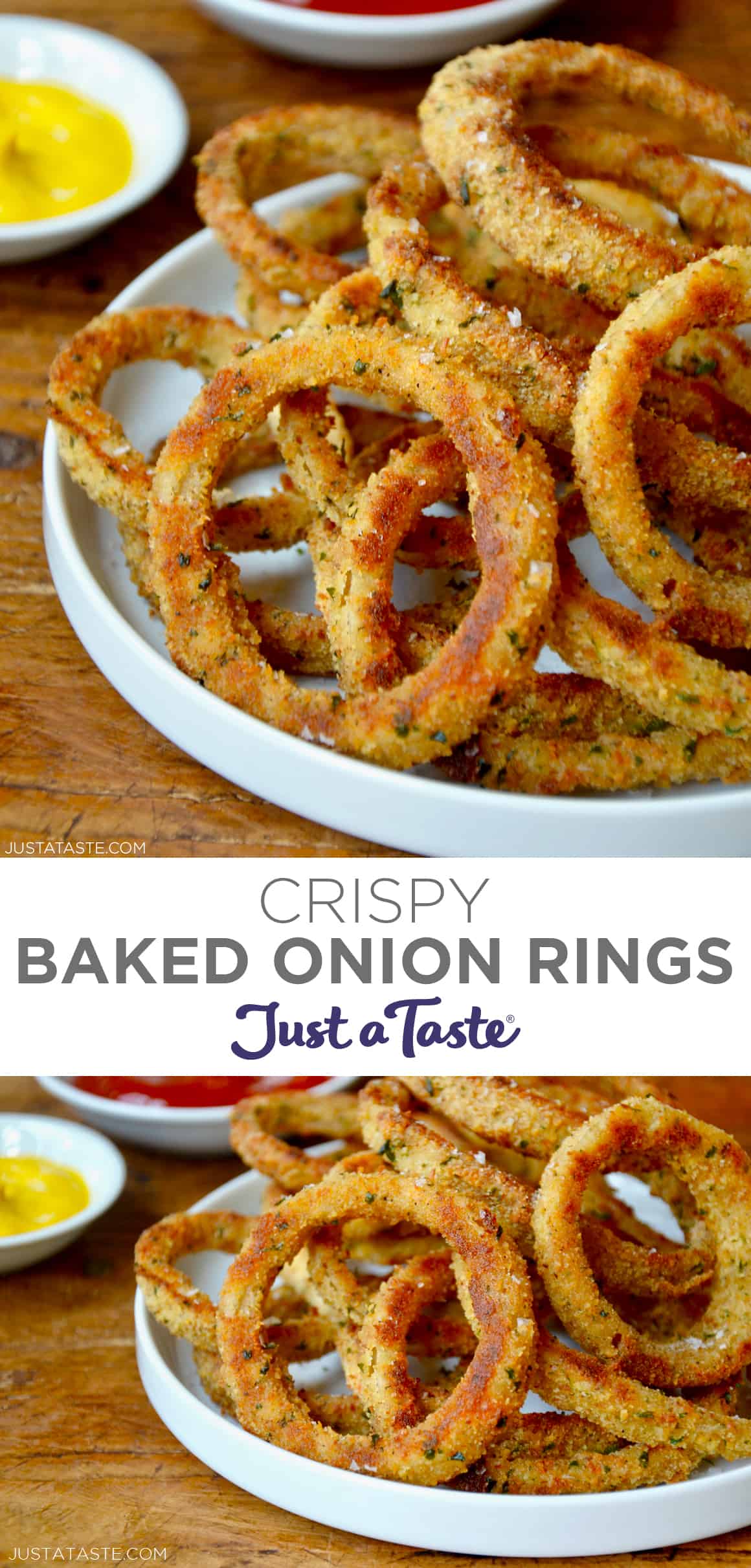 Crispy Baked Onion Rings - Just a Taste
