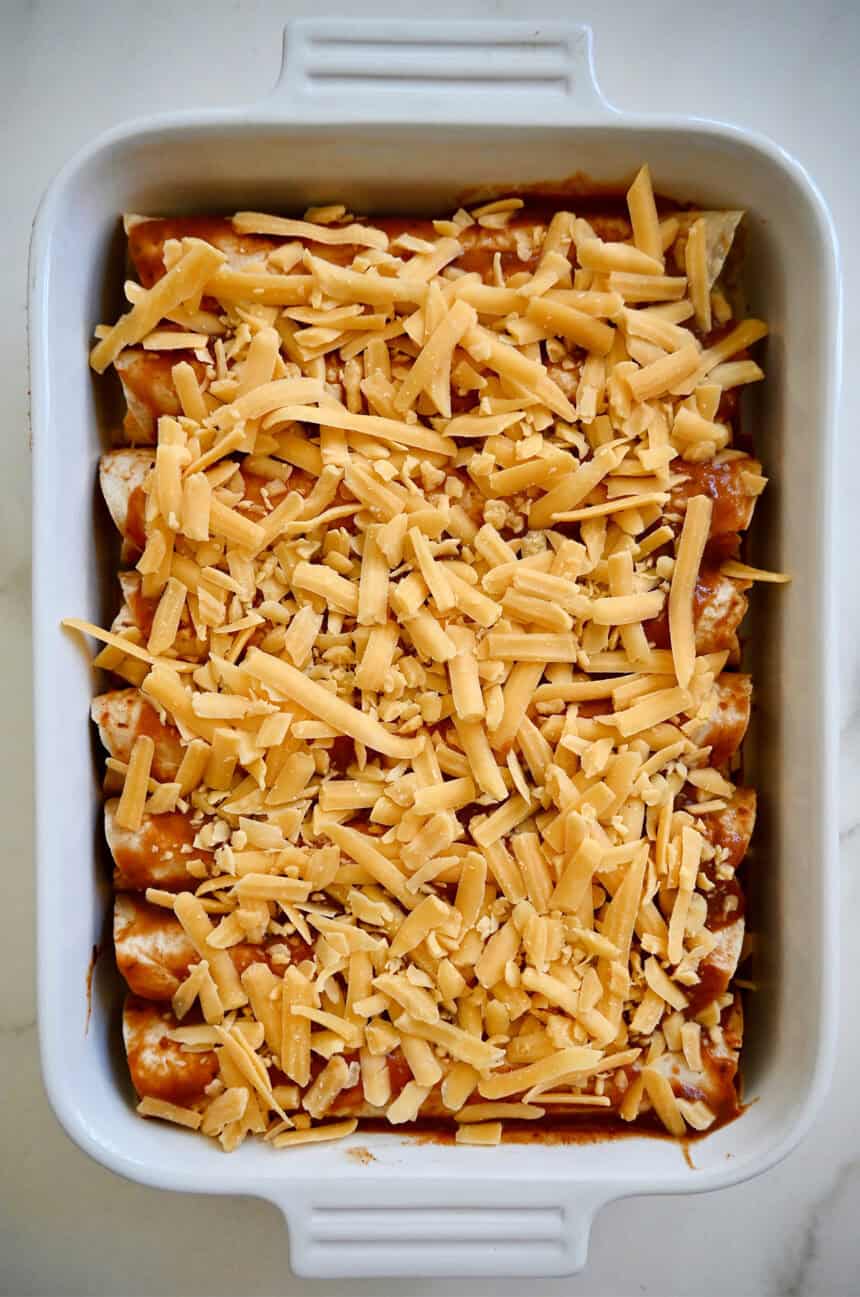 Rotisserie Chicken Enchiladas - Just a Taste