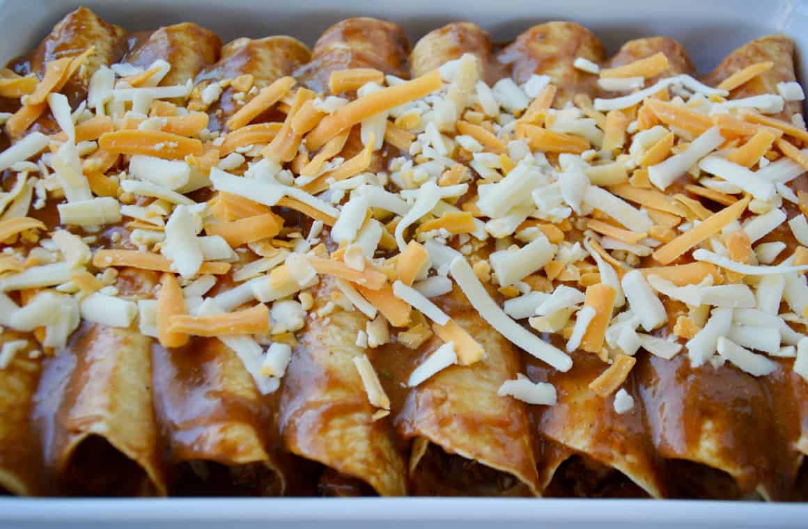 Rotisserie Chicken Enchiladas - Just a Taste