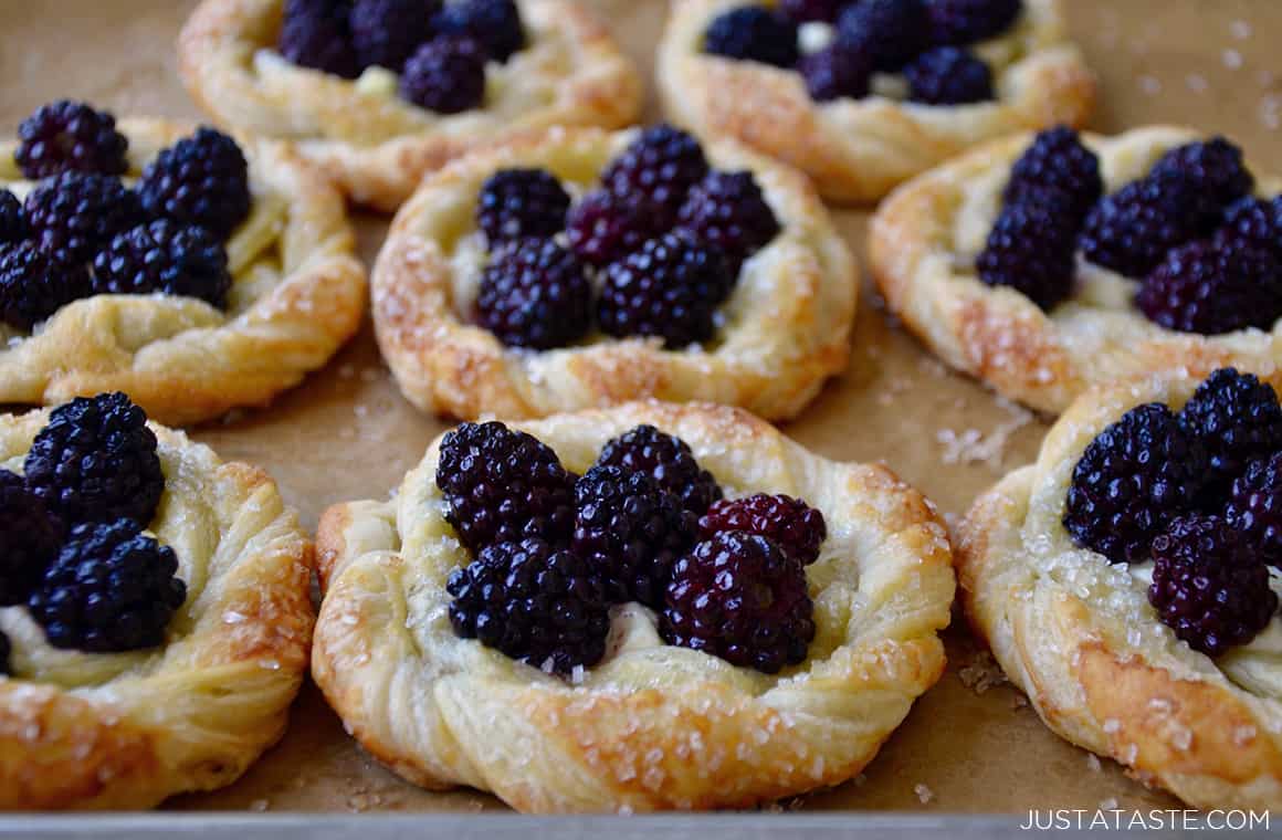 Blackberry Cream Cheese Pastries - Just a Taste