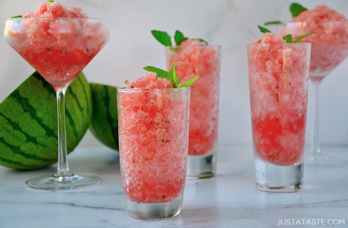 Boozy Watermelon Granita - Just a Taste