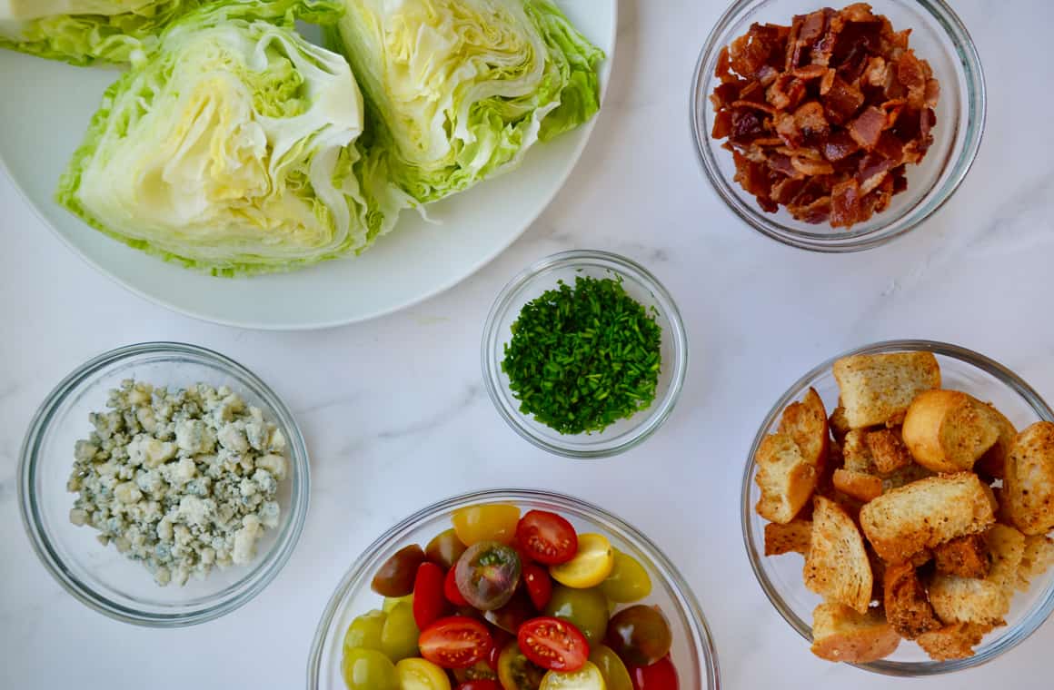 Iceberg Wedge Salad with Buttermilk Dressing - Just a Taste