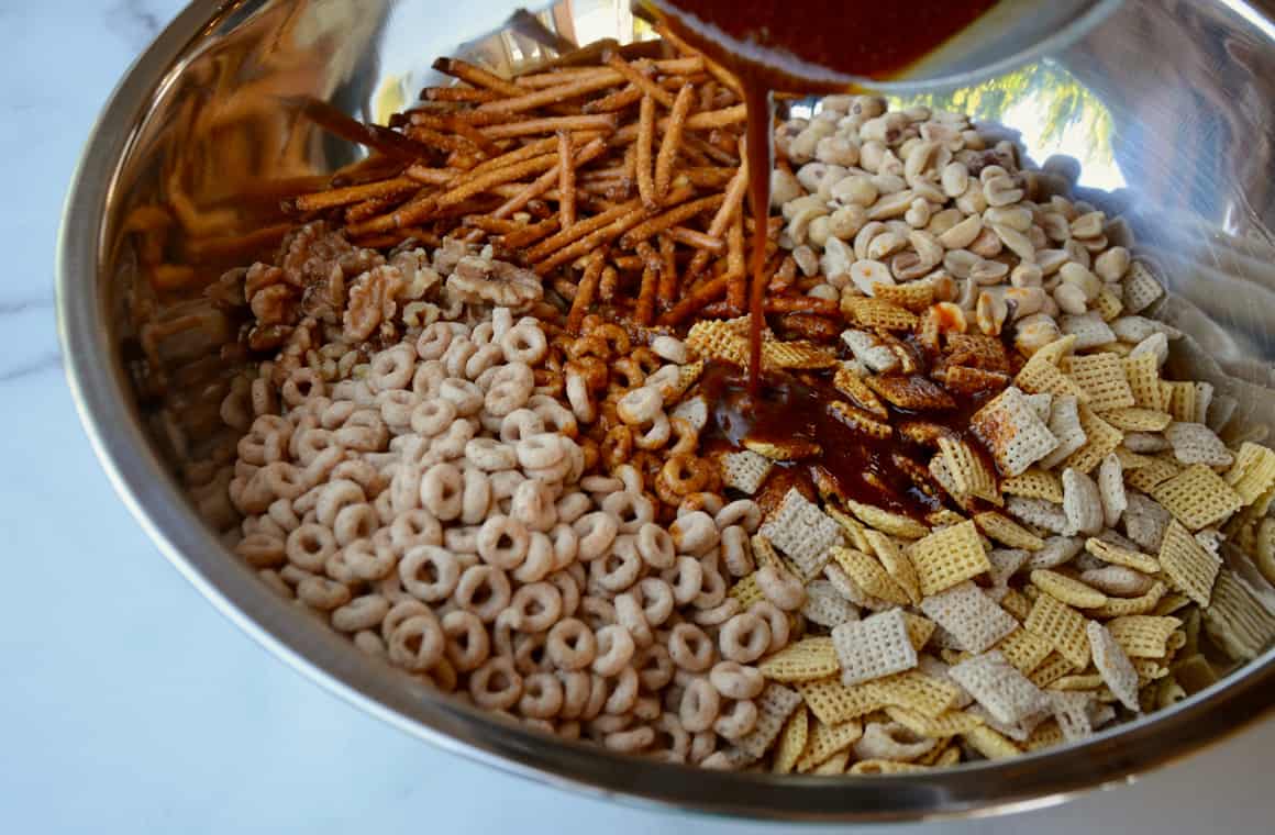 Homemade Chex Mix (Slow Cooker or Oven) - Just a Taste