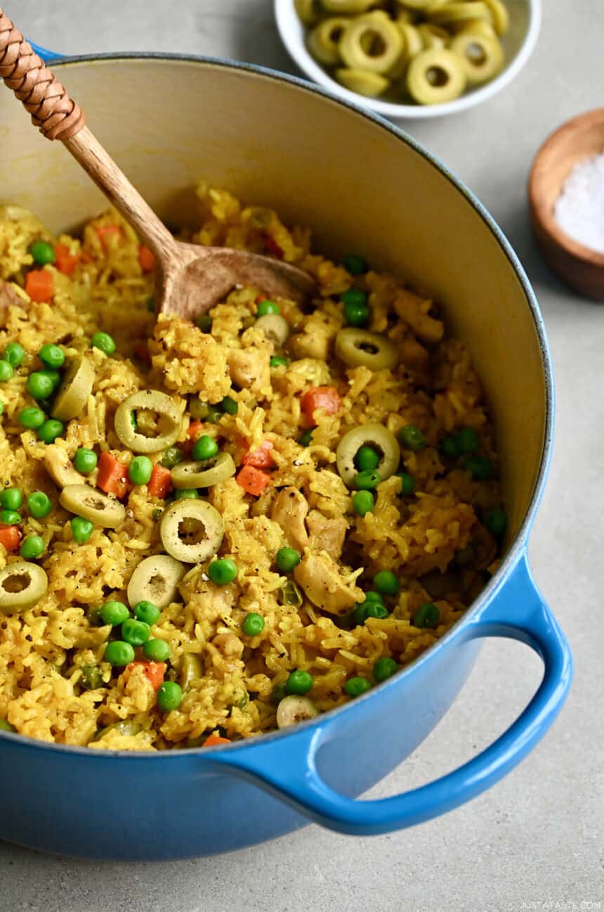 One-Pot Chicken and Yellow Rice (Arroz con Pollo) - Just a Taste