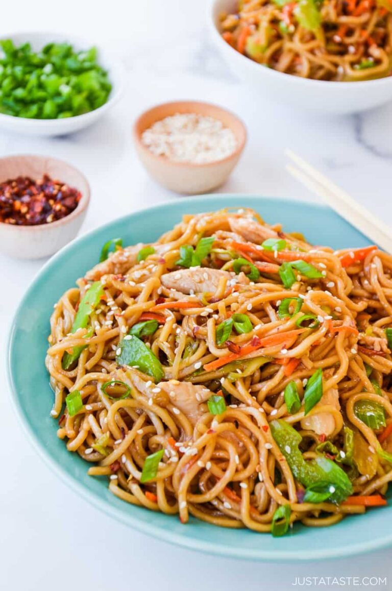 Quick Chicken Chow Mein - Just a Taste
