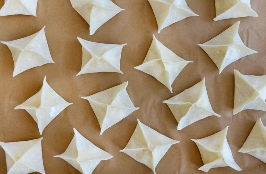 Crispy Baked Crab Rangoon - Just a Taste