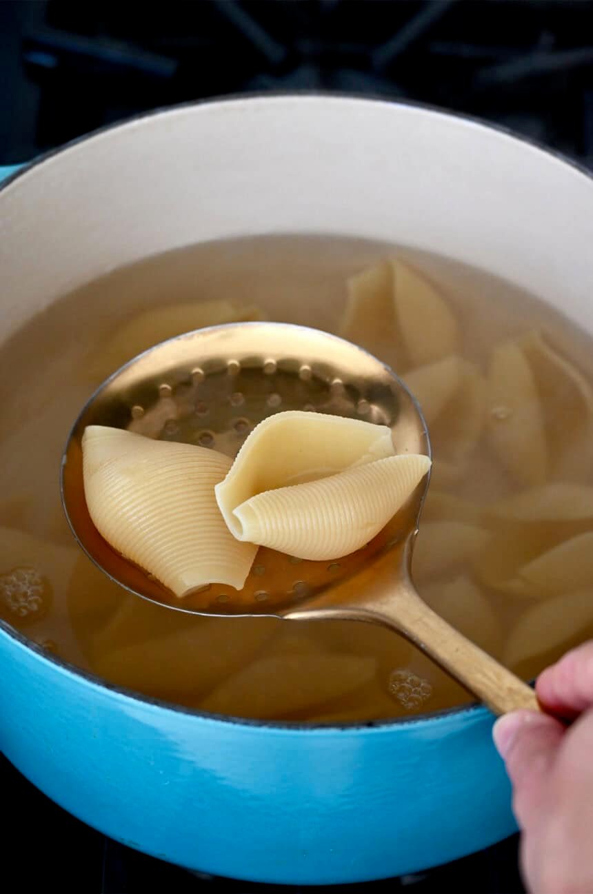 Stuffed Shells with Meat, Cheese and Spinach - Just a Taste