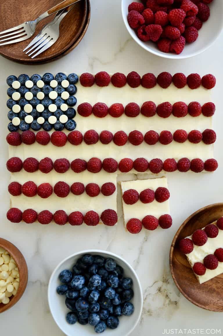 American Flag Cookie Cake - Just a Taste