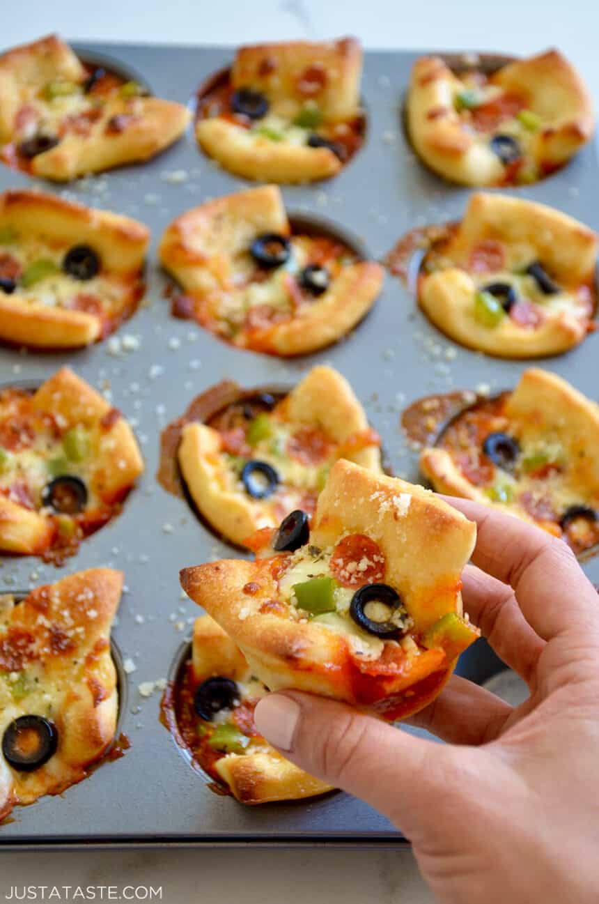 Easy Muffin Pan Pizza Cups - Just a Taste