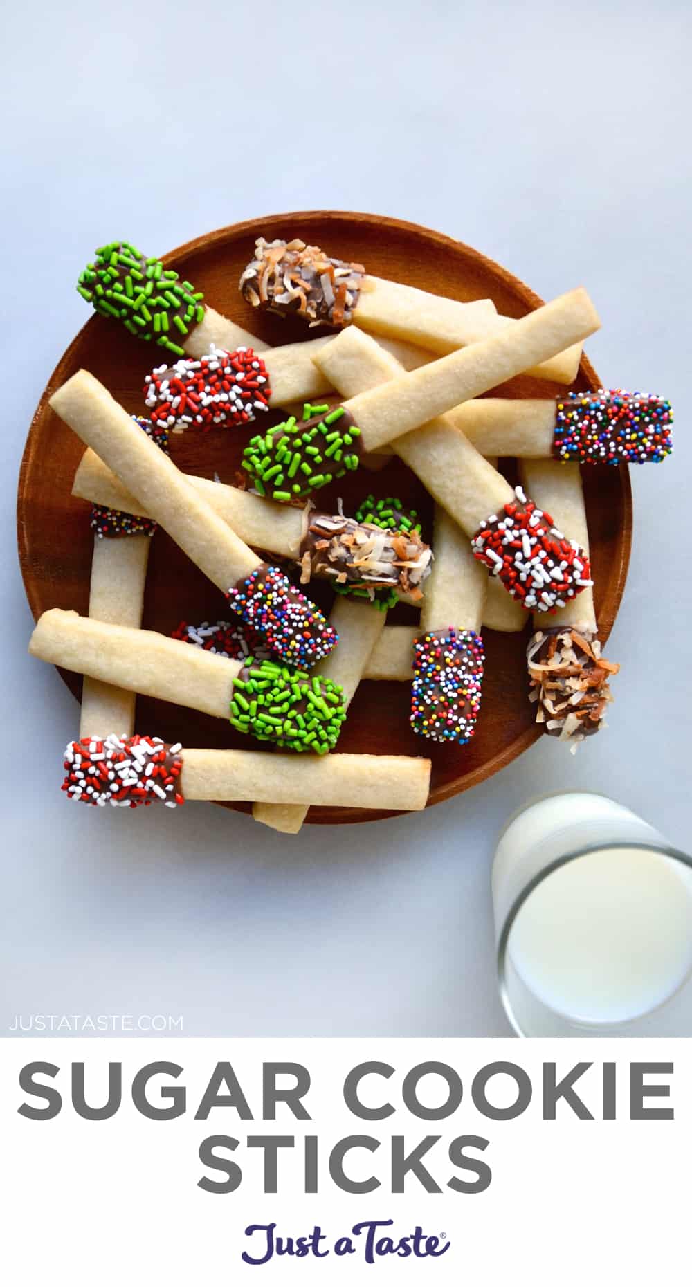 Sprinkle Sugar Cookie Sticks - Just a Taste
