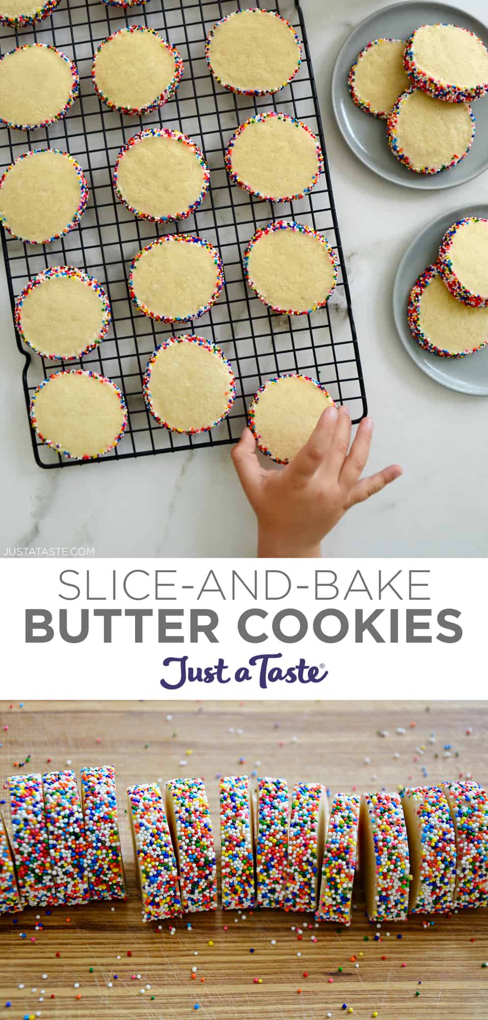 Slice-and-Bake Butter Cookies - Just a Taste