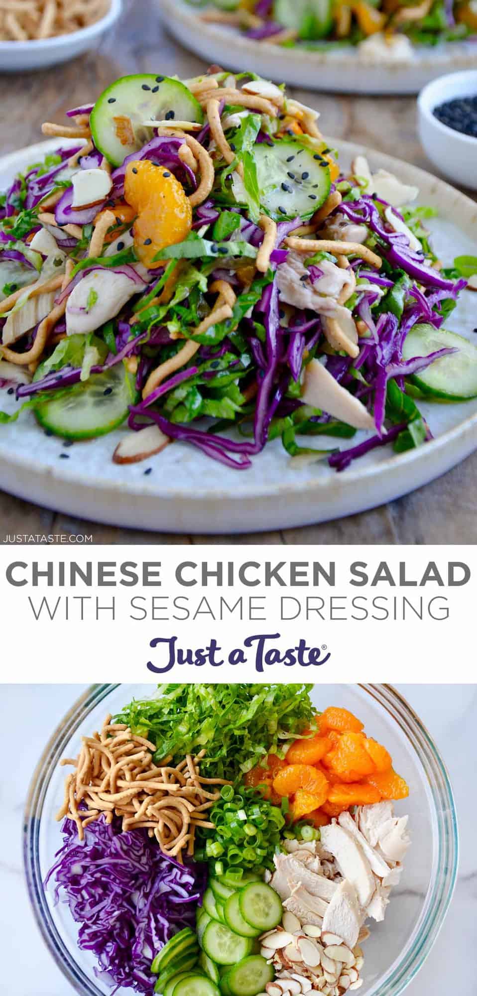 Chinese Chicken Salad with Sesame Dressing