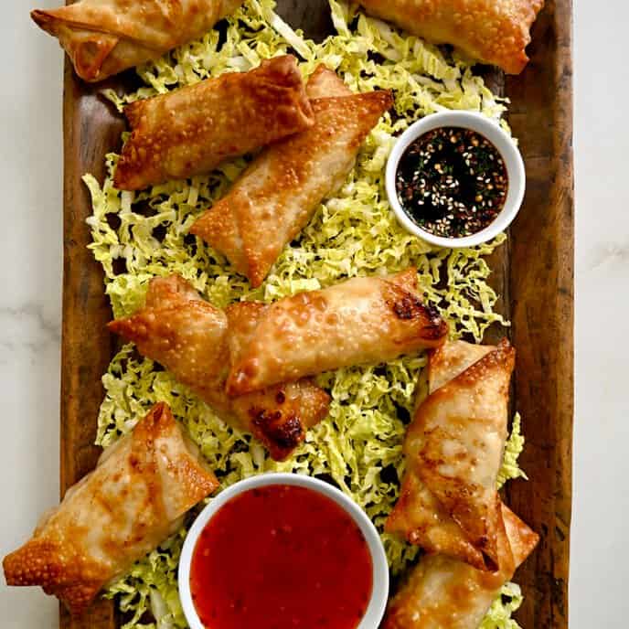 Crispy Baked Chicken Spring Rolls - Just a Taste