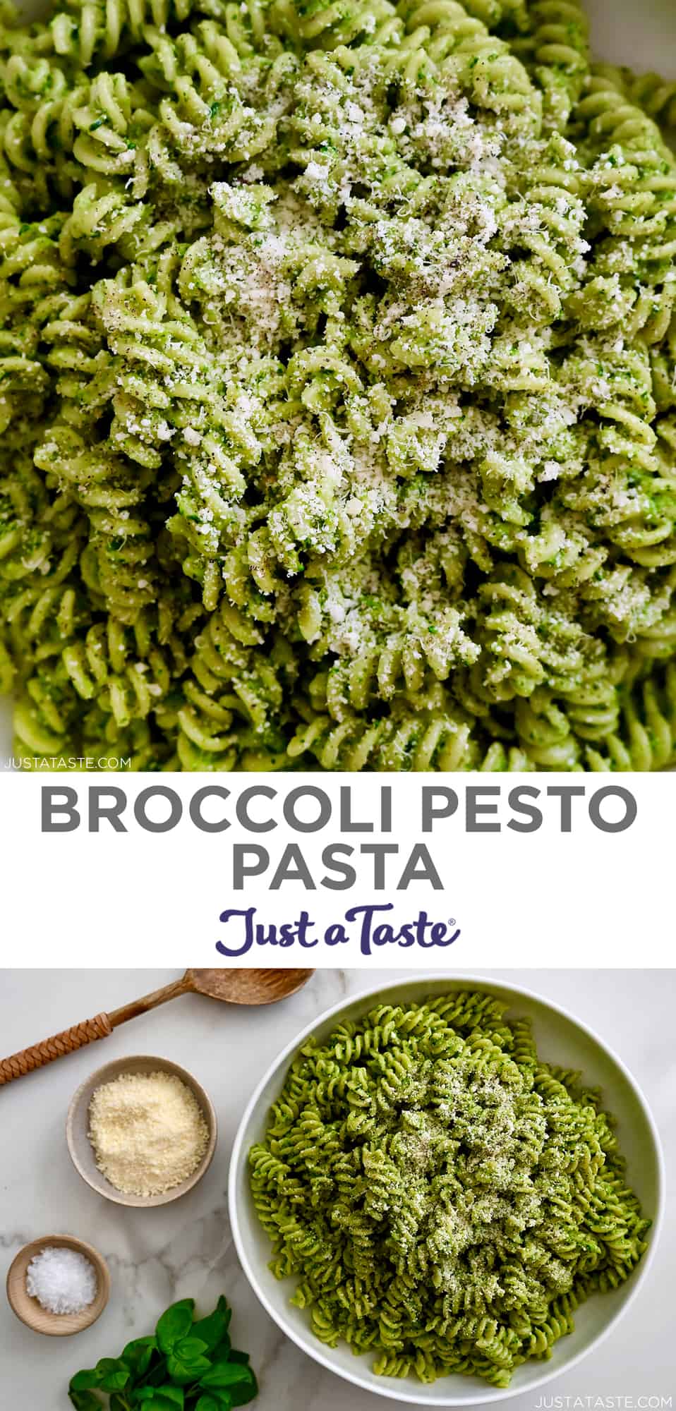Broccoli Pesto Pasta - Just a Taste