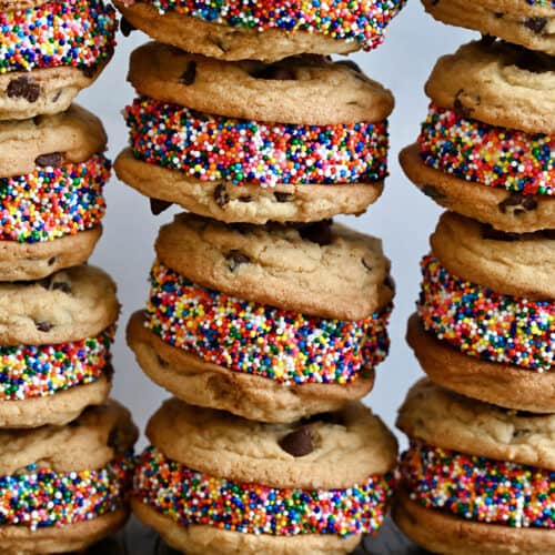 Chocolate Chip Cookie Ice Cream Sandwiches