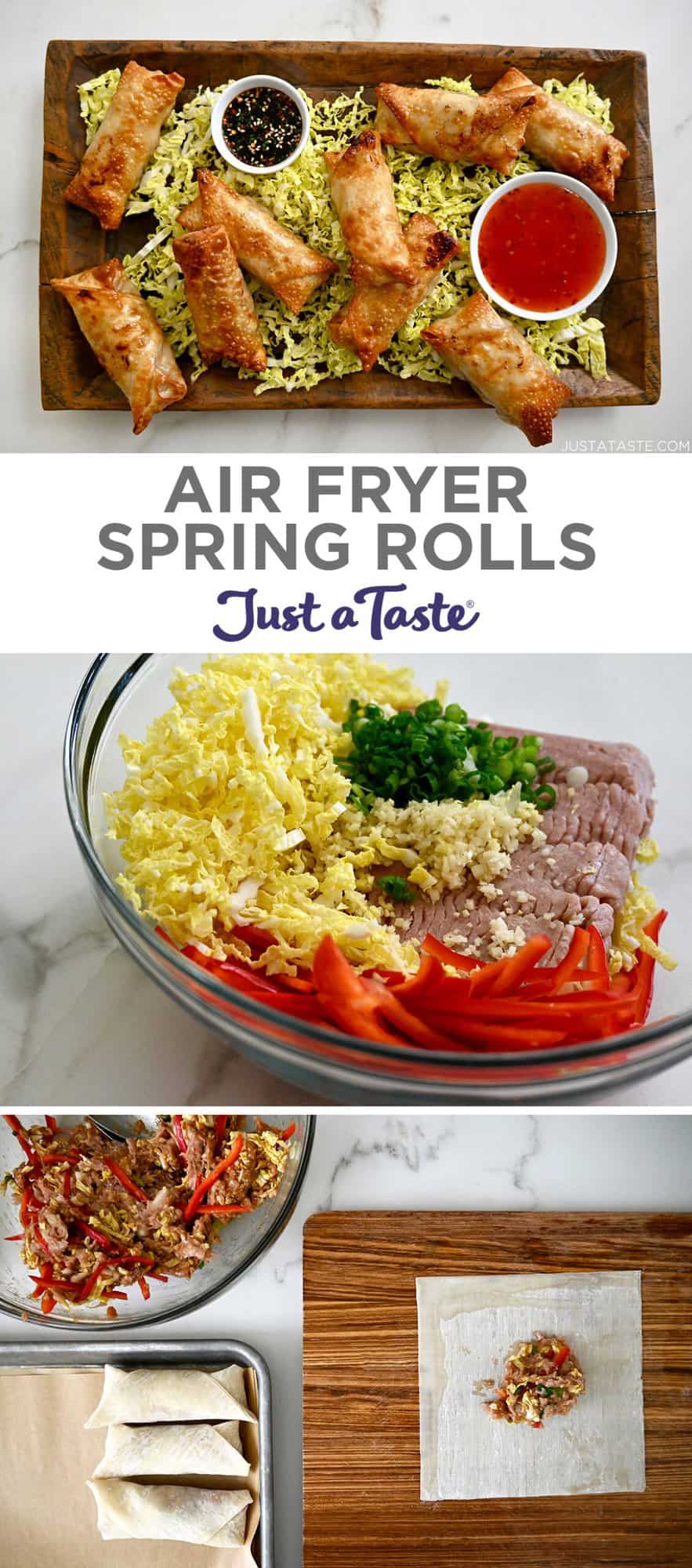 Air Fryer Spring Rolls - Just a Taste