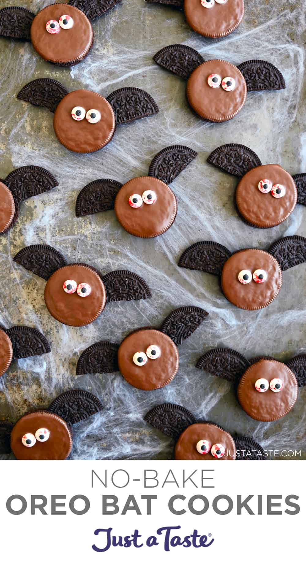 No-Bake Oreo Bat Cookies - Just a Taste