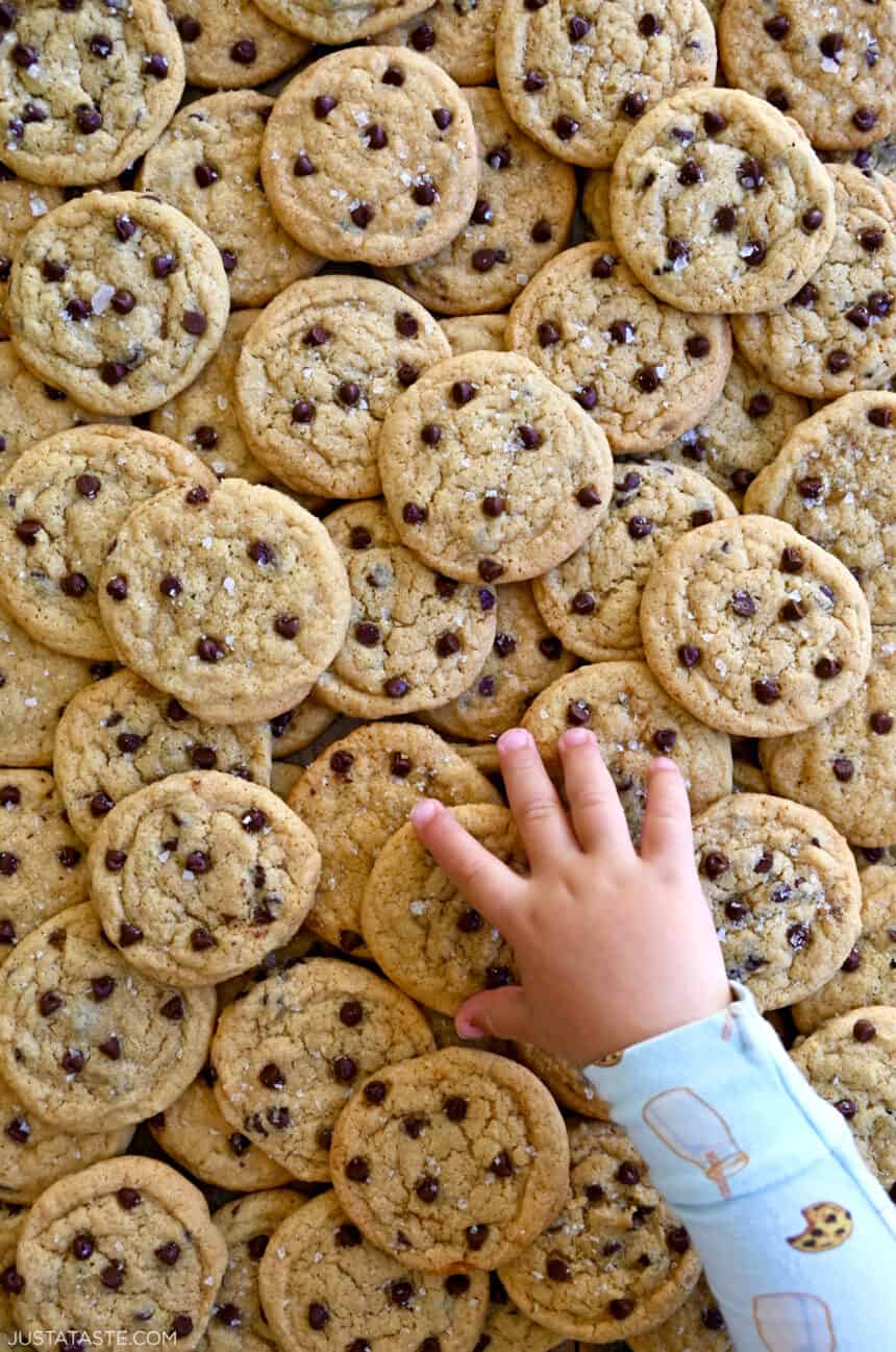 Soft and Chewy Mini Chocolate Chip Cookies - Just a Taste