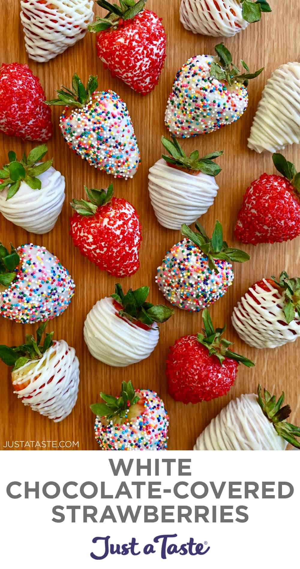White Chocolate-Covered Strawberries - Just a Taste