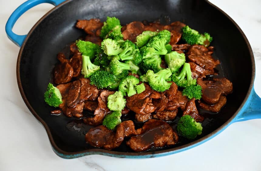 Quick Caramelized Pork and Broccoli - Just a Taste