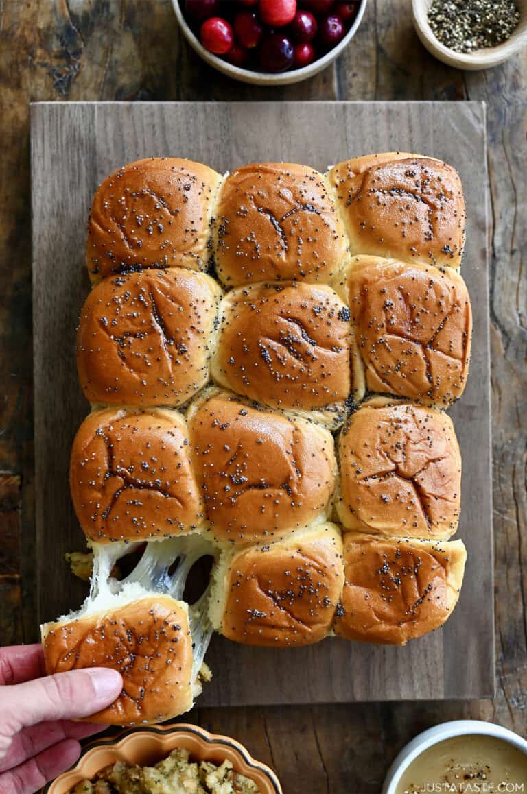 Hawaiian Roll Turkey Sliders with Cranberry Sauce - Just a Taste
