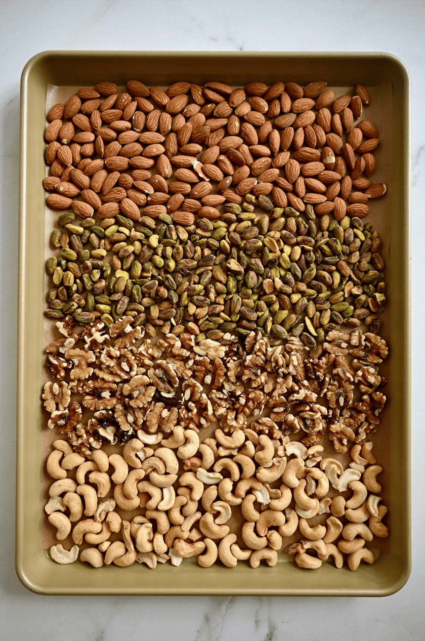 Sweet and Spicy Roasted Nuts - Just a Taste