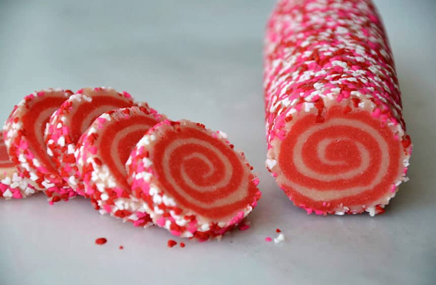 Pink Pinwheel Sugar Cookies - Just a Taste