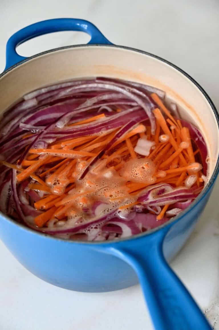 Pickled Red Onion & Carrot Relish - Just a Taste