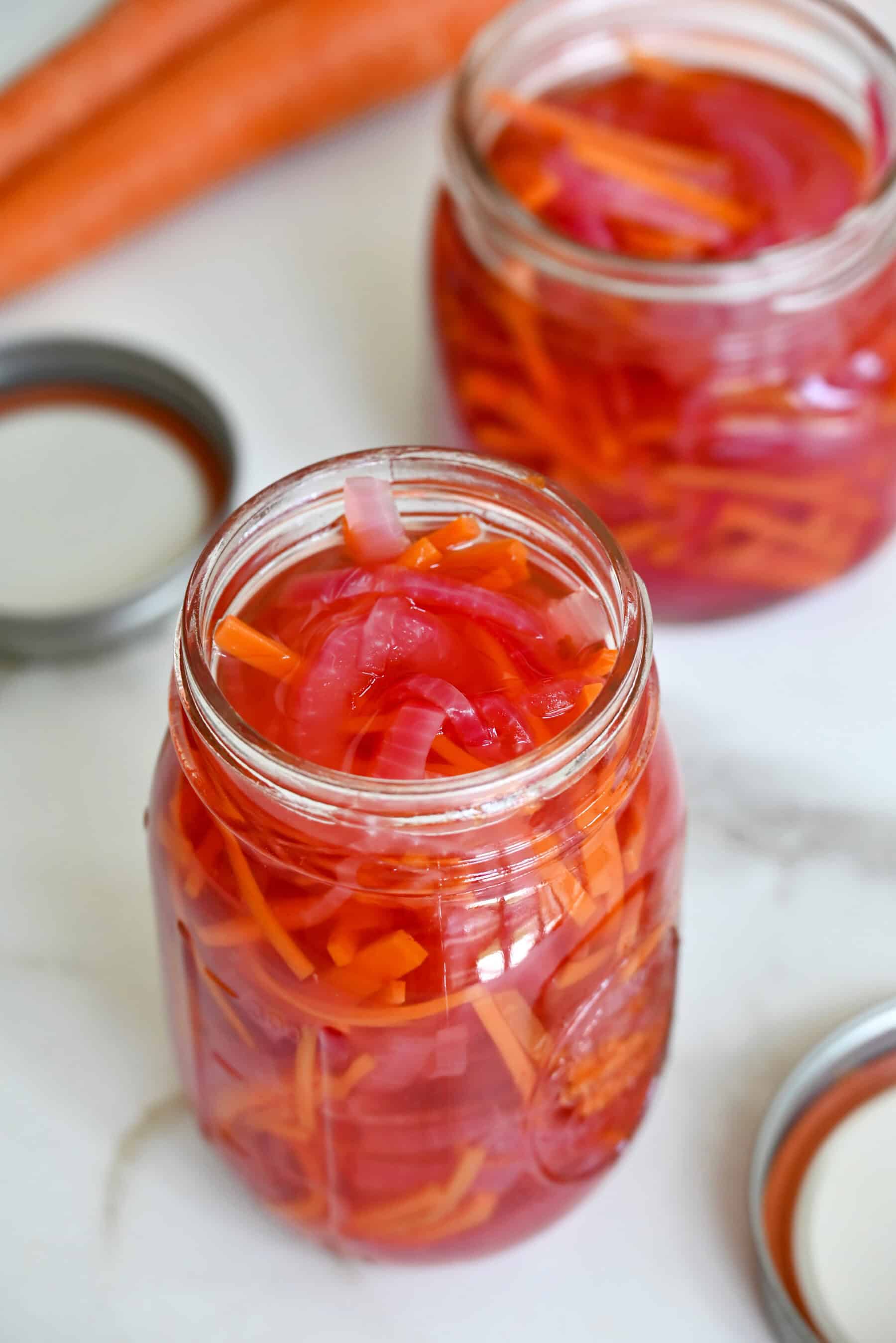 Pickled Red Onion & Carrot Relish - Just a Taste