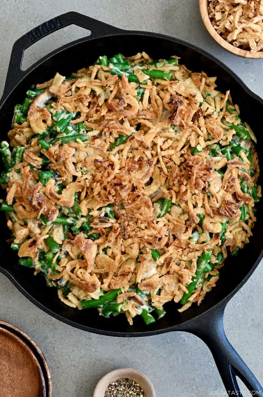 Creamy Green Bean Casserole - Just a Taste